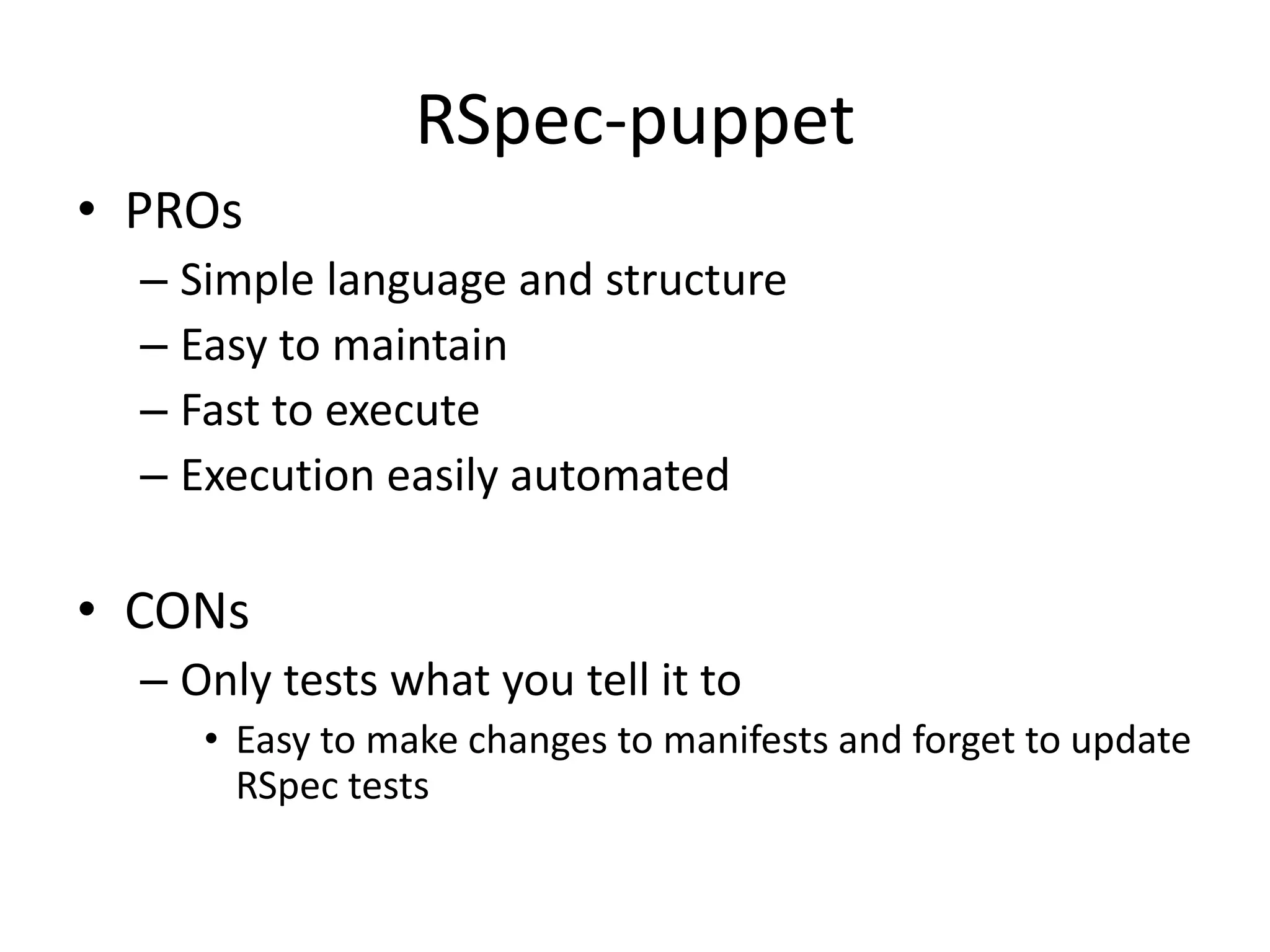 Automated Puppet Testing - PuppetCamp Chicago '12 - Scott Nottingham | PPT