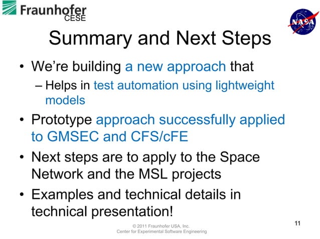 Automated Testing of NASA Software | PPTX