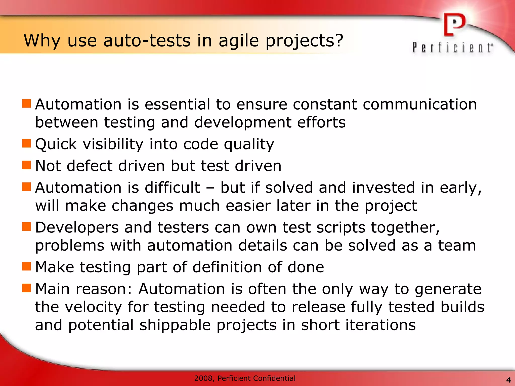 Automated Testing With Agile Ppt Free Download