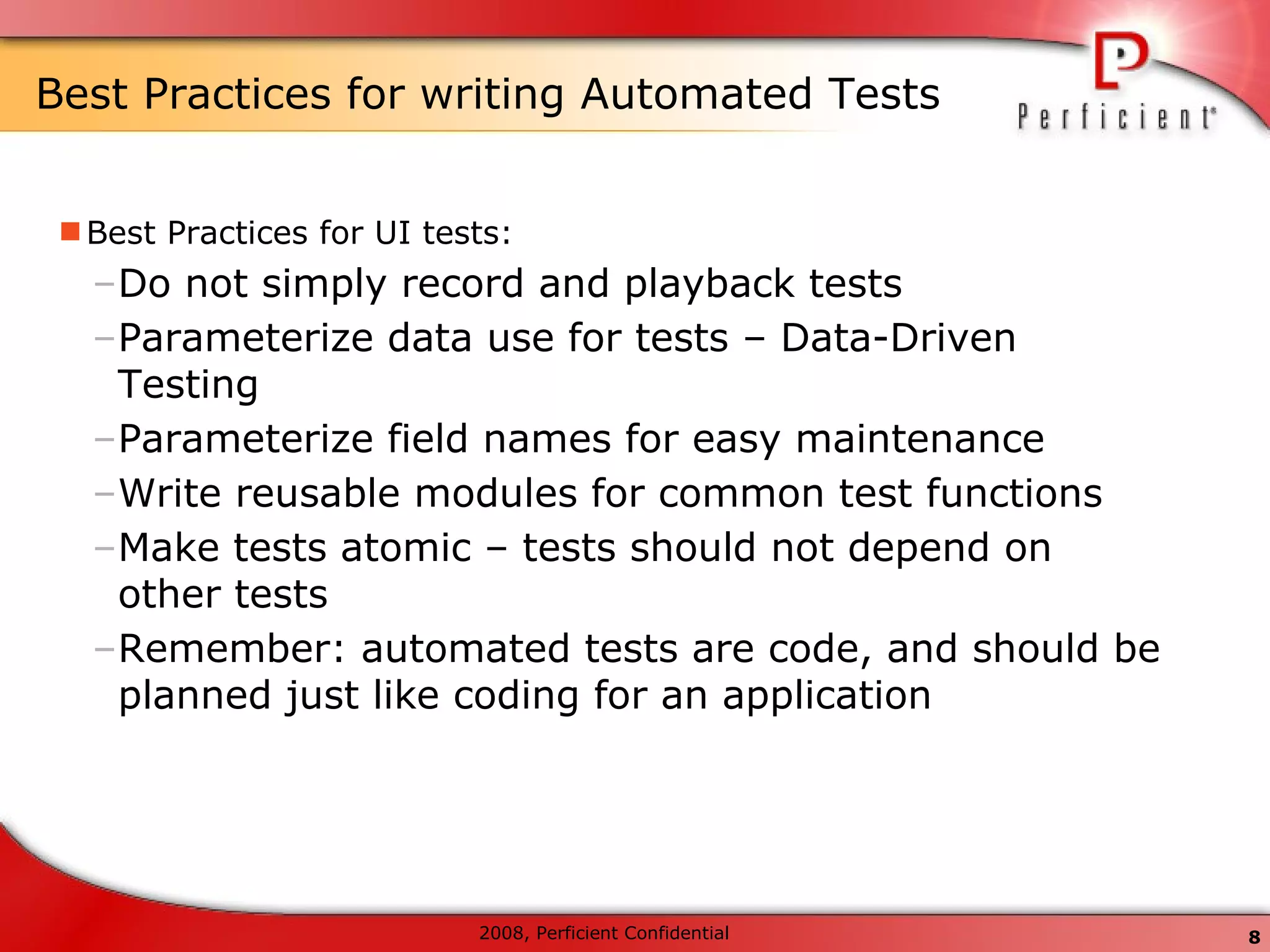 Automated Testing With Agile Ppt