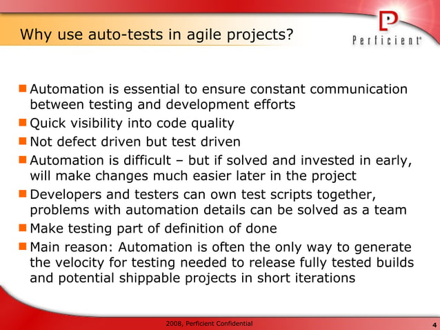 Automated Testing with Agile | PPT | Free Download