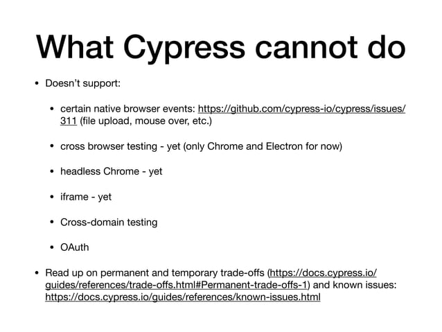 Automated testing with Cypress | PDF | Web Development | Internet
