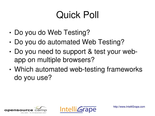 Automated Web Testing With Selenium | PPT