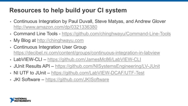 Niweek 2017 Automated Test Of Labview Fpga Code Ci And Jenkins 2 Pipelines Pdf Computer