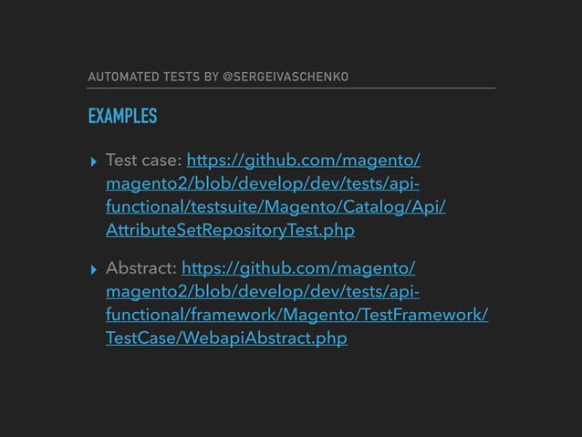 Automated tests types on Magento 2 example | PPT Automated tests types on Magento 2 example | PPT
