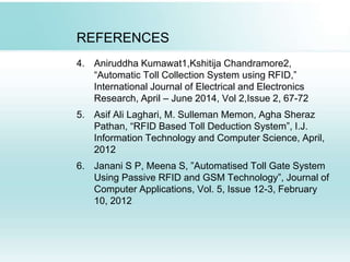 Automated toll tax collection using rfid | PPT