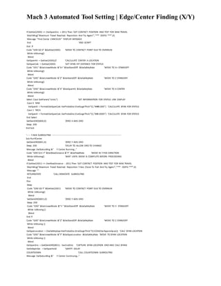 Automated tool setting edge and center finding x and y axis | DOCX