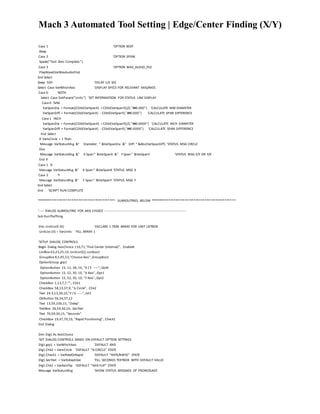 Automated tool setting edge and center finding x and y axis | DOCX
