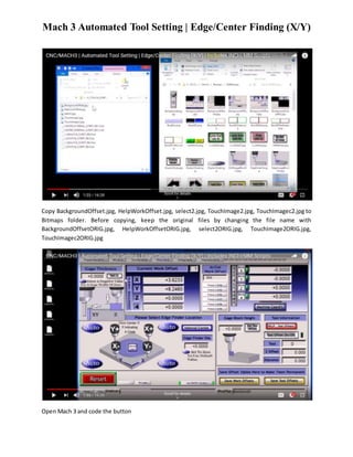 Automated tool setting edge and center finding x and y axis | DOCX