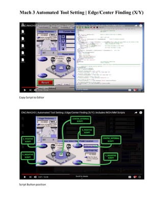 Automated tool setting edge and center finding x and y axis | DOCX
