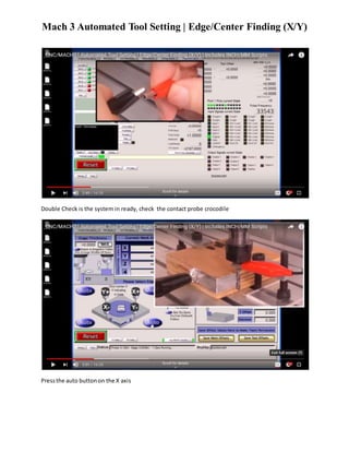 Automated tool setting edge and center finding x and y axis | DOCX