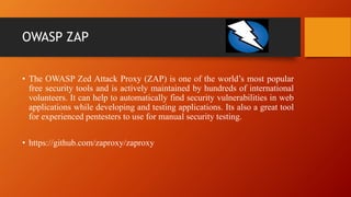 Automated tools for penetration testing | PPTX