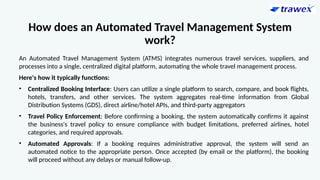 Automated Travel Management System | Booking Automation | PPTX