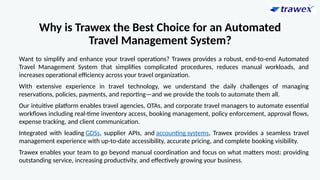 Automated Travel Management System | Booking Automation | PPTX