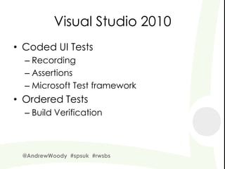 SPSUK Automated UI Testing | PPT