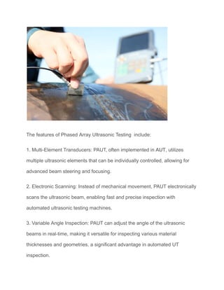 Automated Ultrasonic Testing: Principles, Advantages & Disadvantage | PDF