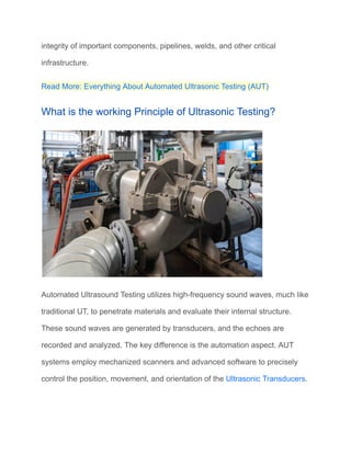 Automated Ultrasonic Testing: Principles, Advantages & Disadvantage | PDF
