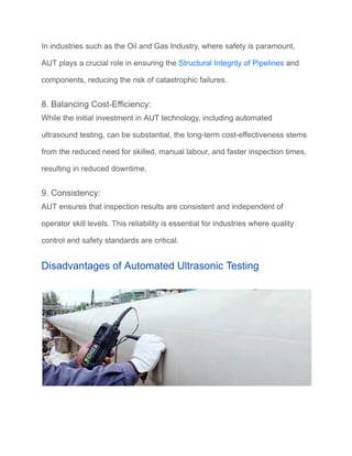 Automated Ultrasonic Testing: Principles, Advantages & Disadvantage | PDF