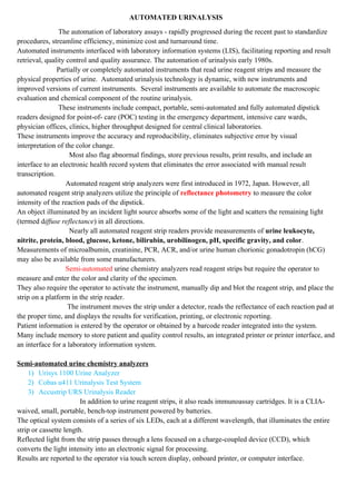 AUTOMATED URINALYSIS .docx | Operating Systems | Computer Software and ...