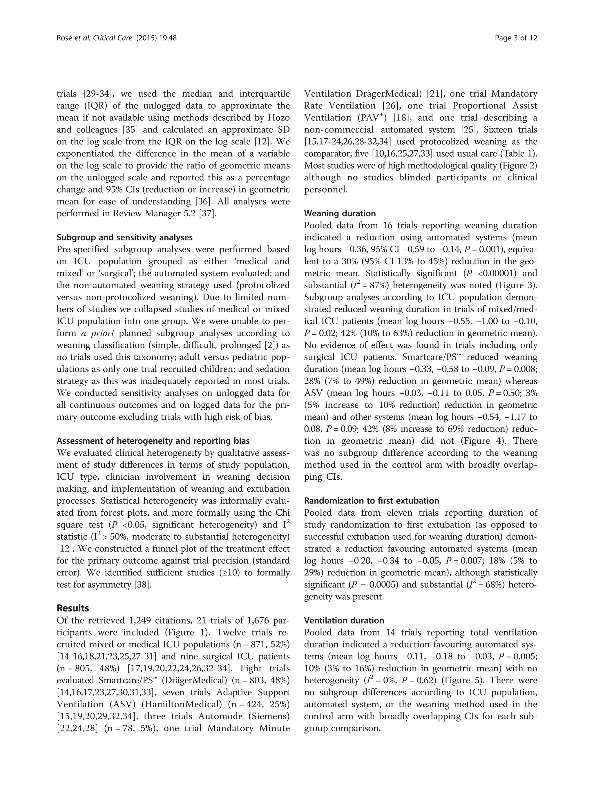 Automated versus non automated weaning | PDF