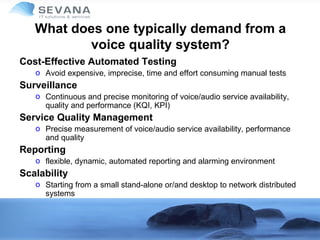 Automated Voice And Audio Quality Test Measurement | PPT