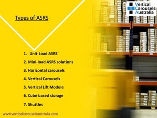 Automated warehouse storage systems guide to asrs | PDF