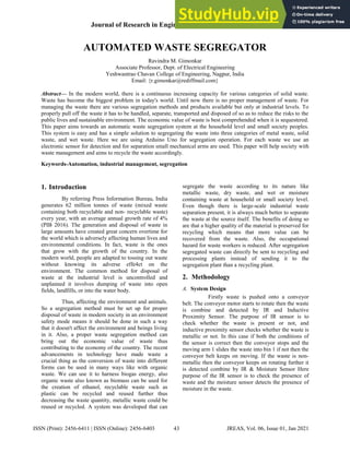 AUTOMATED WASTE SEGREGATOR | PDF
