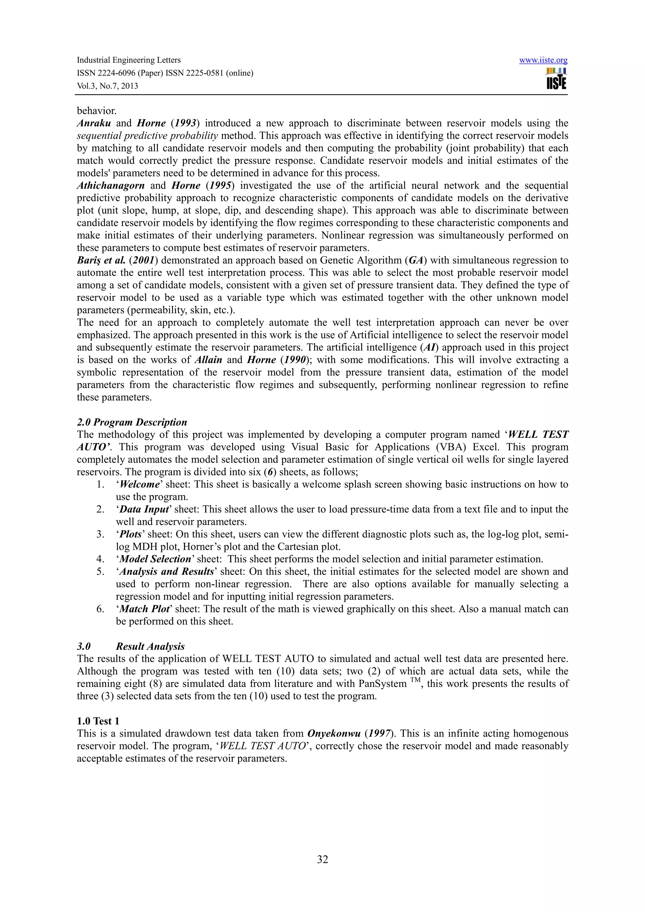 Automated well test analysis ii using ‘well test auto’ | PDF