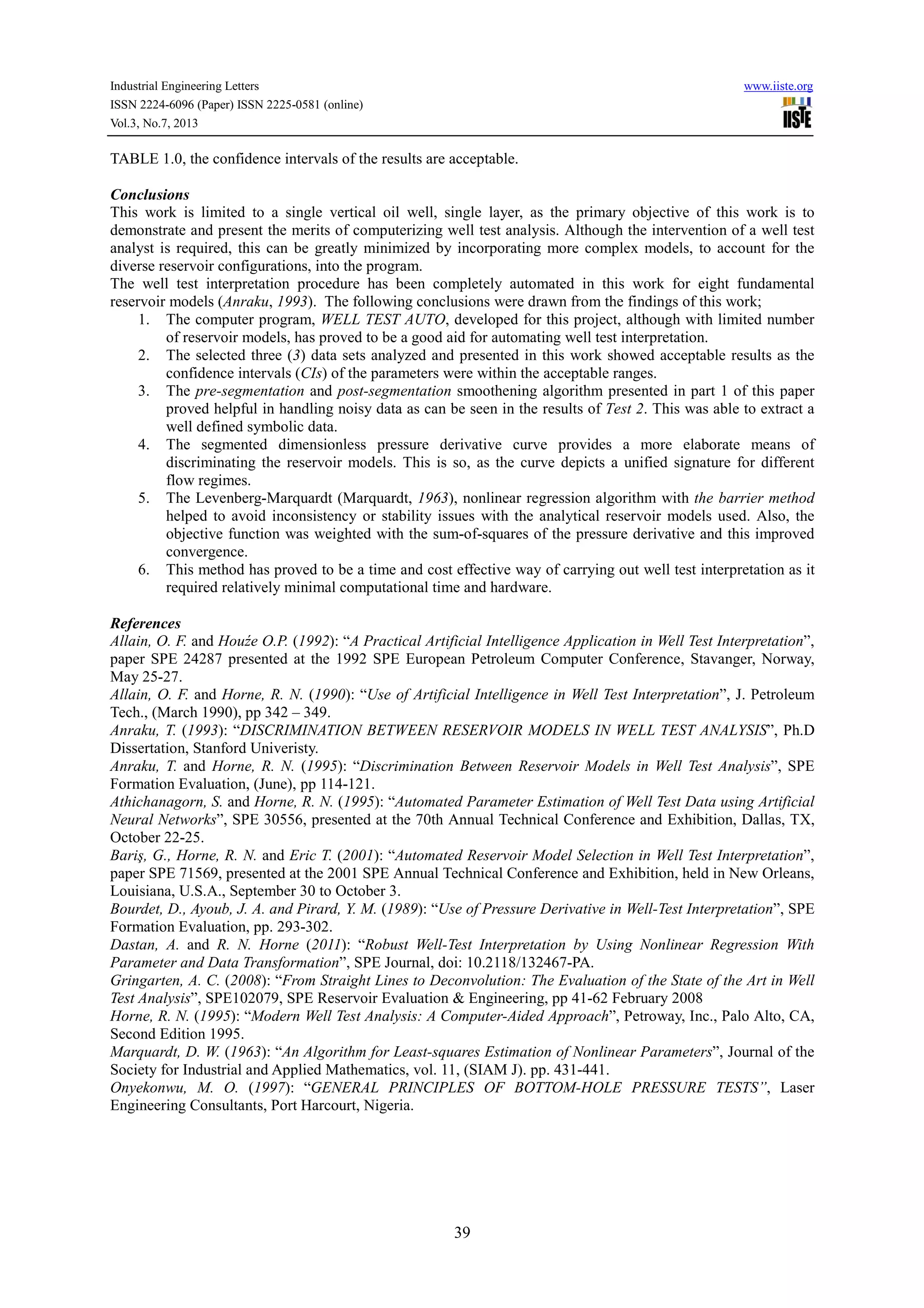Automated well test analysis ii using ‘well test auto’ | PDF