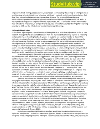 Automated Writing Evaluation | PDF