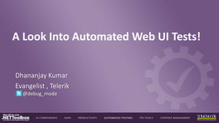 A Look into Automated Web UI Test | PPT