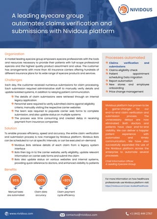Automate end to-end insurance claim process with nividous platform | PDF
