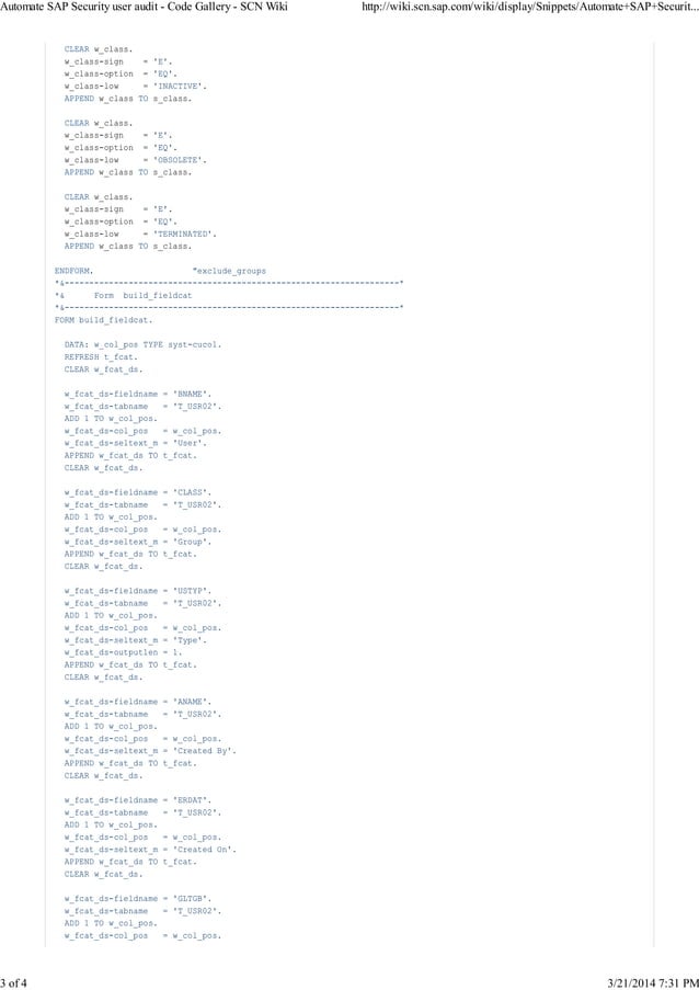 Automate sap security user audit | PDF | Operating Systems | Computer Software and Applications