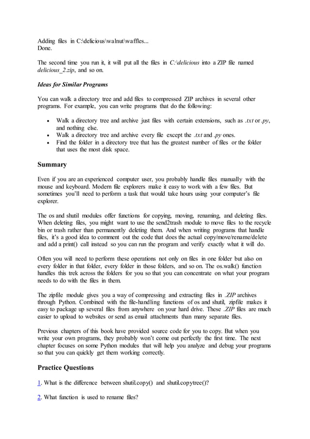 Automate the boring stuff with python | DOCX | Programming Languages ...