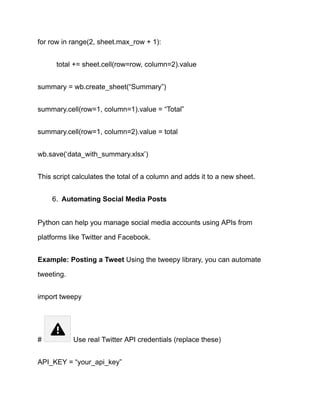 Automate the Boring Stuff with Python: Practical Examples | PDF
