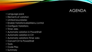 Automate Variations in SharePoint 2013 | PDF