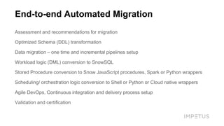 Automate and Optimize Data Warehouse Migration to Snowflake | PPTX