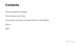 Automate and Optimize Data Warehouse Migration to Snowflake | PPTX