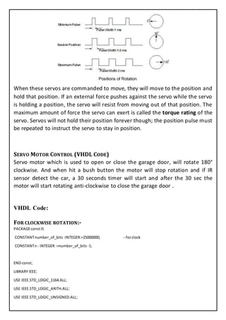 Automatic Garage System using VHDL | DOCX