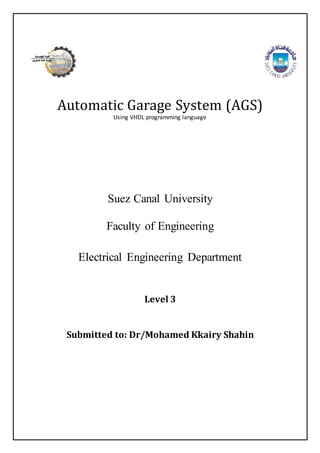 Automatic Garage System using VHDL | DOCX