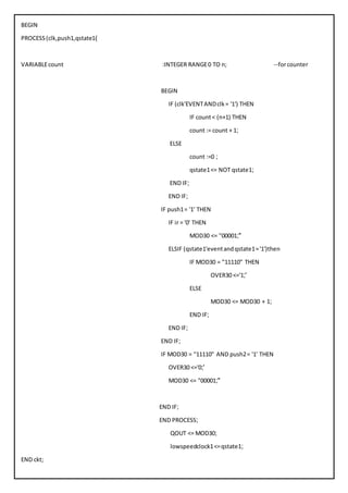 Automatic Garage System using VHDL | DOCX