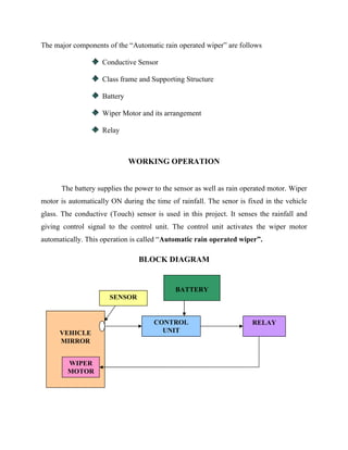 Automatic rain-operated-wiper | PDF