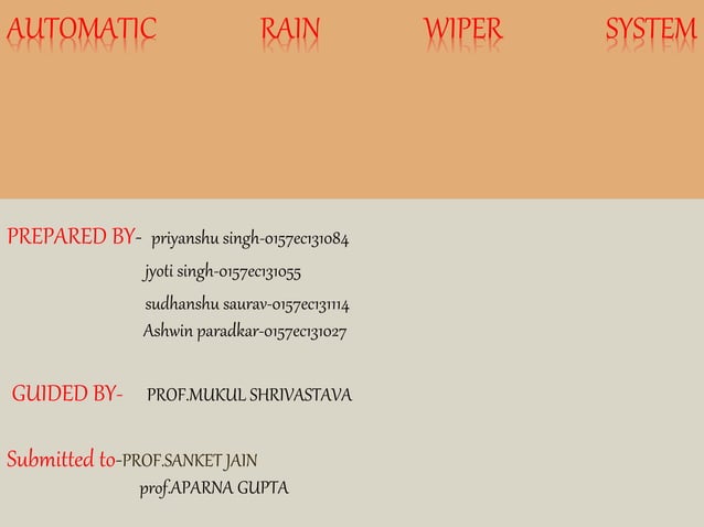 Automatic rain-operated-wiper-160218033210 | PPT
