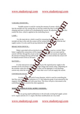 Automatic Speed Control System Paper Presentation | PDF