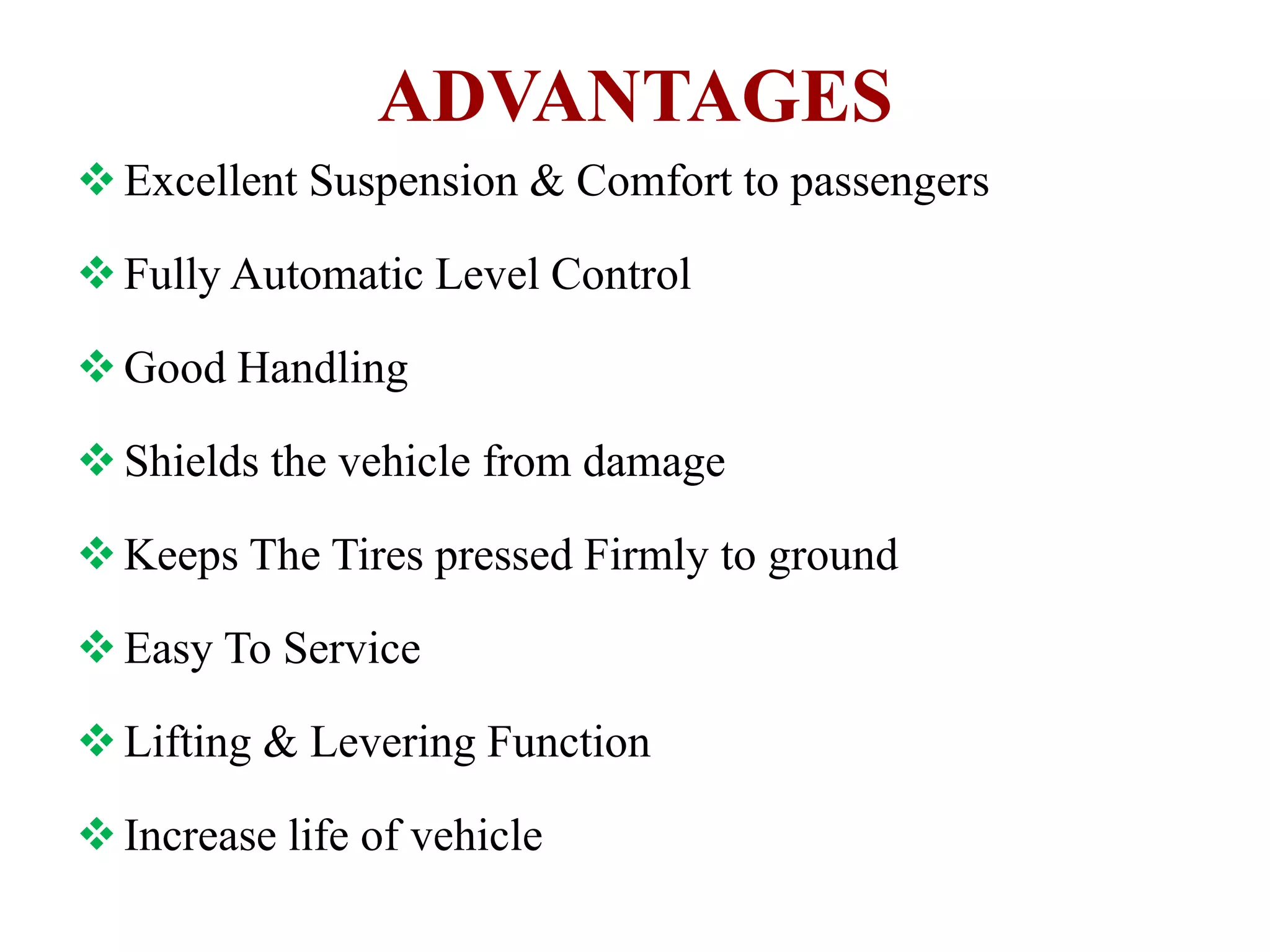 Automatic air suspension system | PPTX | Auto Safety Technologies ...