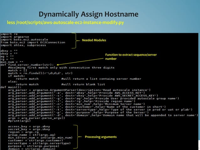 Automatically assign-hostname to AWS instance | PPTX | Cloud Computing | Internet
