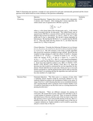 Automatically Answering And Generating Machine Learning Final Exams | PDF