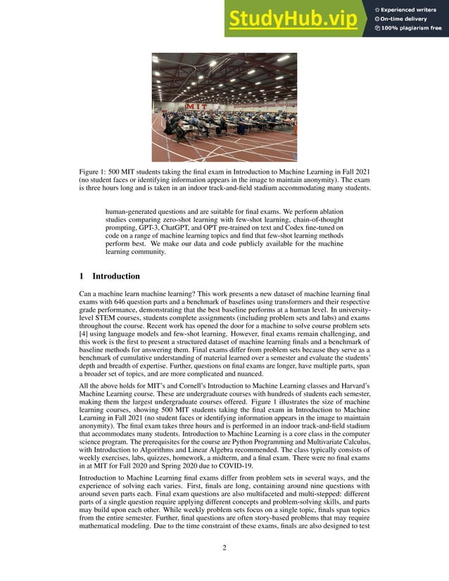 Automatically Answering And Generating Machine Learning Final Exams | PDF