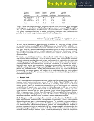 Automatically Answering And Generating Machine Learning Final Exams | PDF