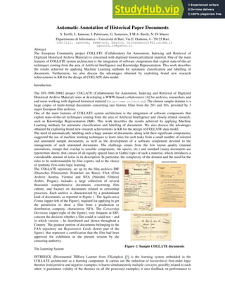 Automatic Annotation Of Historical Paper Documents | PDF